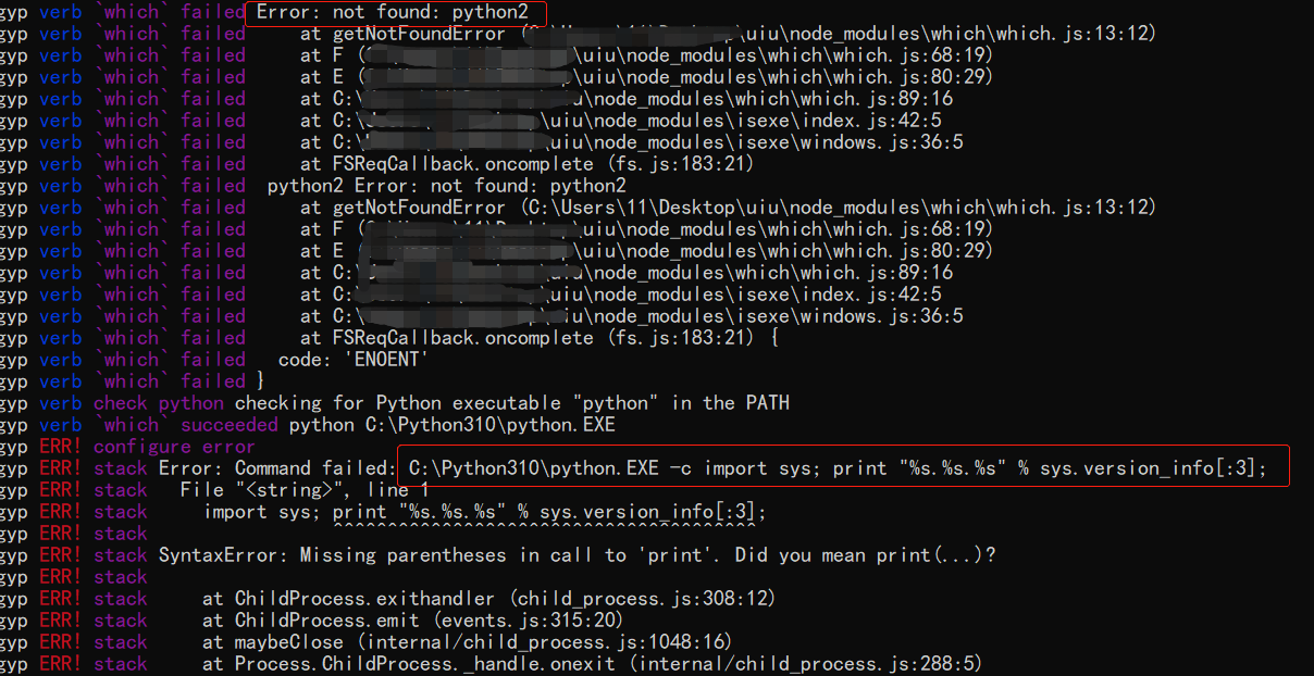 创建Vue项目报错python.EXE -c import sys； print “%s.%s.%s“ % sys.version_info[:3]-CSDN博客