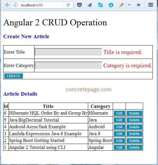 [Spring Boot] Spring Boot Rest + Angular 2/4 + JPA + Hibernate + MySQL CRUD Example - Programmer ...
