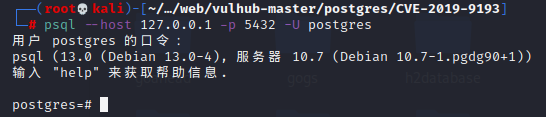 PostgreSQL 高权限命令执行 (CVE-2019-9193)_用cve-2019-9193(命令执行漏洞)获取getshell-CSDN博客