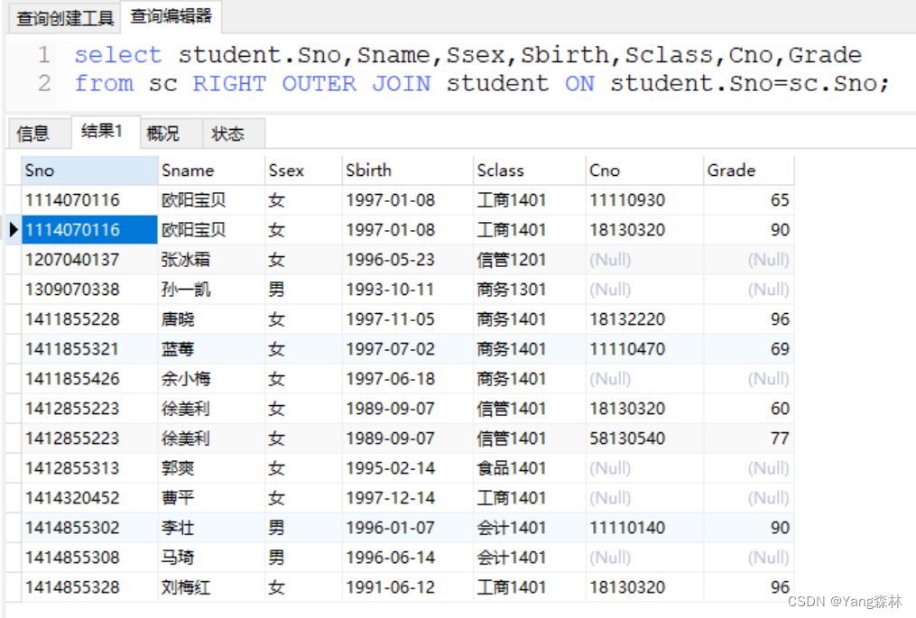 Mysql的左连接、右连接、内连接 Mysql左连接 Csdn博客