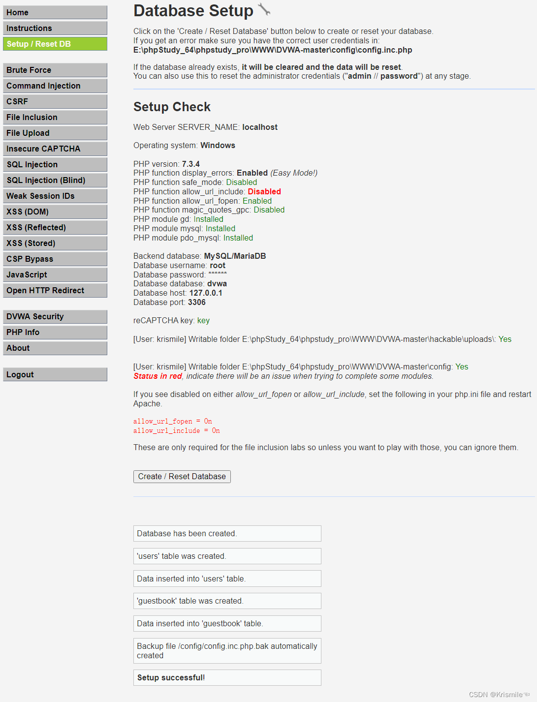 DVWA和phpstudy安装教程（详解）_co7phpstudy安装dvwa-CSDN博客
