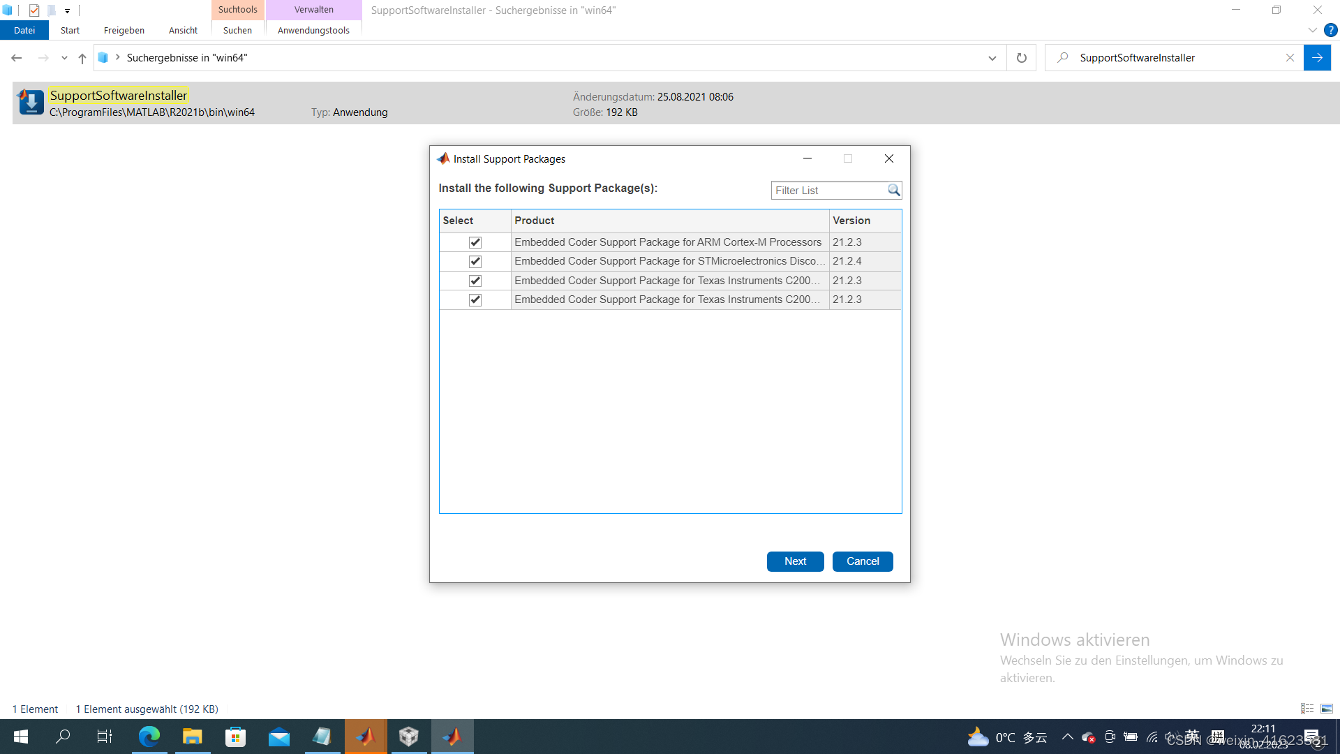 Matlab2021b离线安装embedded Coder Support Package Ti C2000 并模型自动代码生成ccs工程