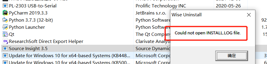 卸载Source Insight 3.5 提示could not open INSTALL.LOG（删除注册表，无法找到对应的选项时）_sourceinsight注册表删除-CSDN博客