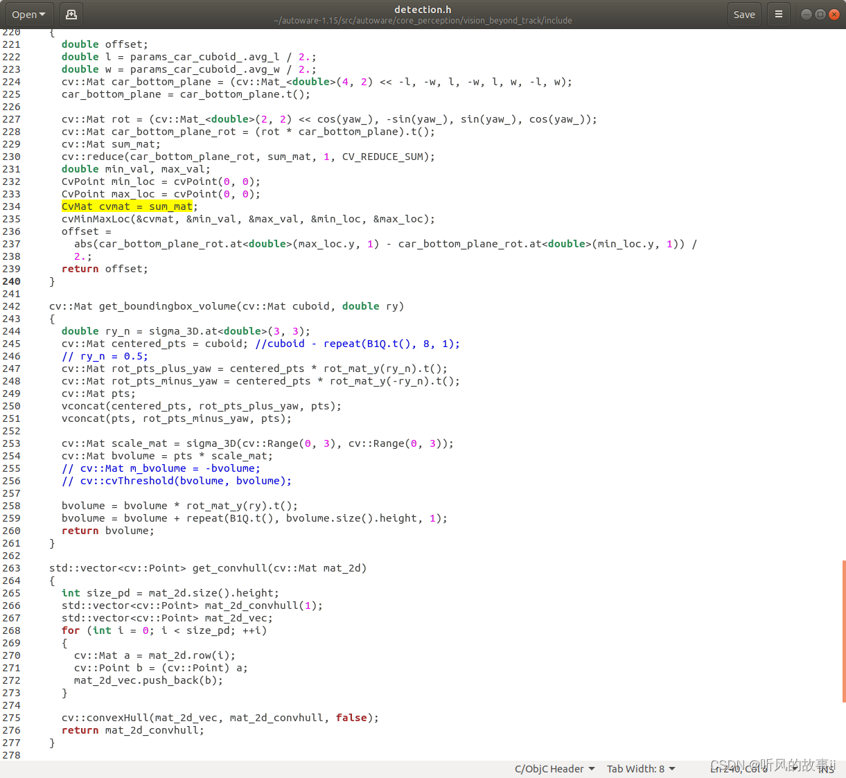 autoware解决报错： error: conversion from ‘cv::Mat’ to non-scalar type CvMat cvmat = sum_mat；-CSDN博客