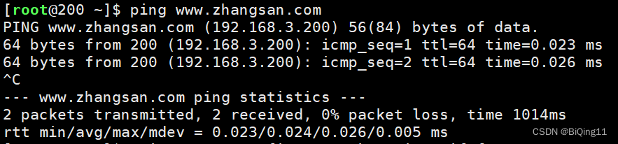 DNS服务器搭建——一台DNS服务器为两个及以上的域名提供域名解析服务_dns反向解析一个网段配两个不同域名-CSDN博客