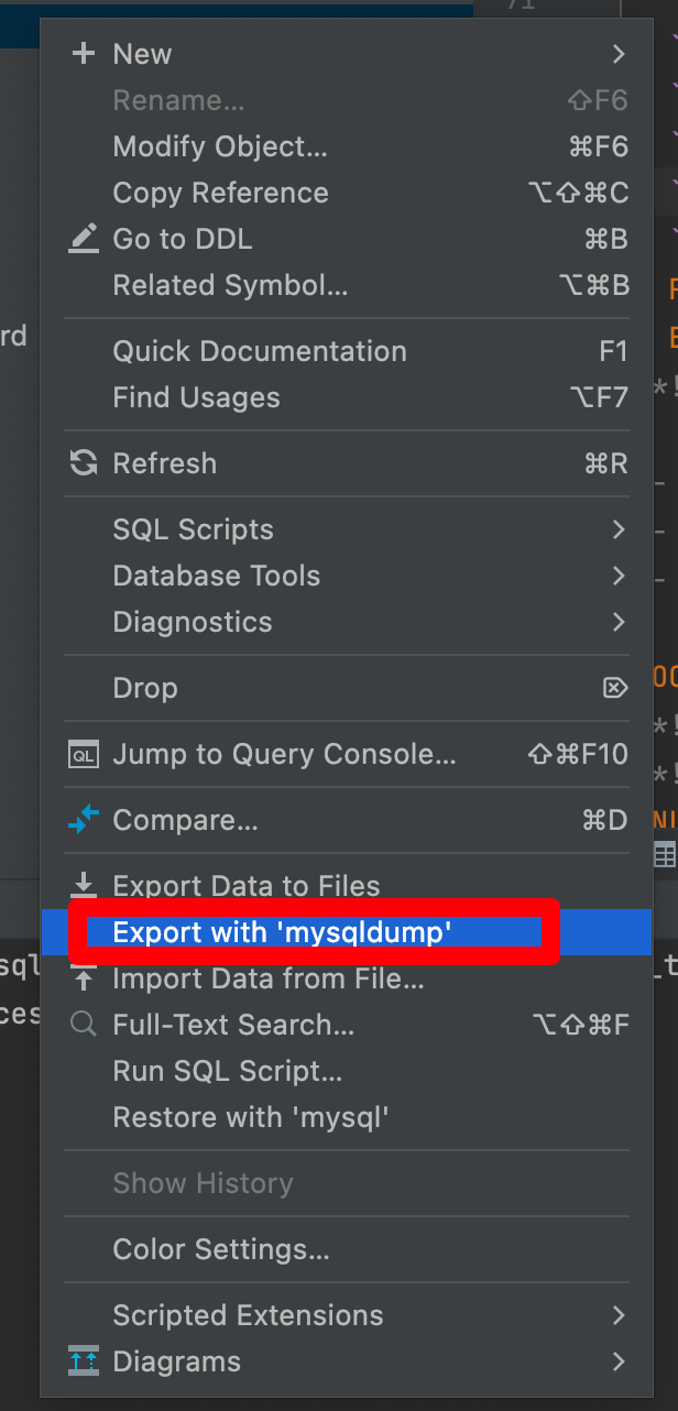 DataGrip How to export and recover entire database data using a single SQL file - Programmer Sought