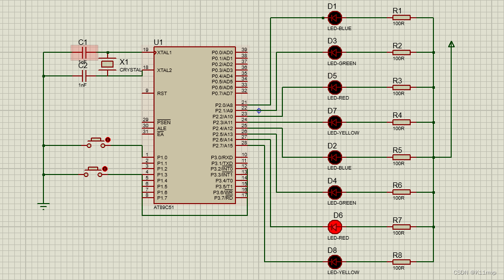 基于单片机的八路跑马灯设计_8路led灯设计-CSDN博客