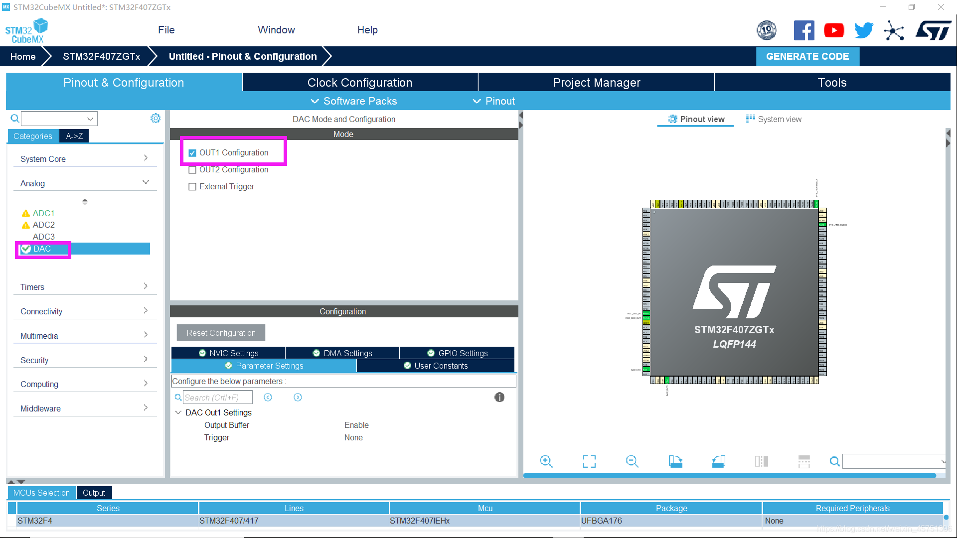 STM32 CubeMx(五)DAC输出和PWM DAC实验_stm32f4 dac dma hal-CSDN博客