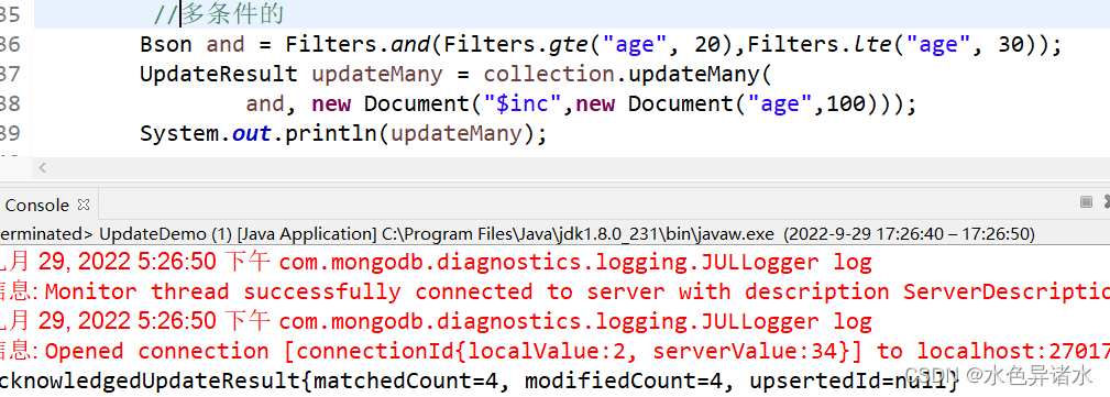 Java操作mongodb增删改查的基本操作java代码中mongodb 批量修改表数据怎么 Csdn博客