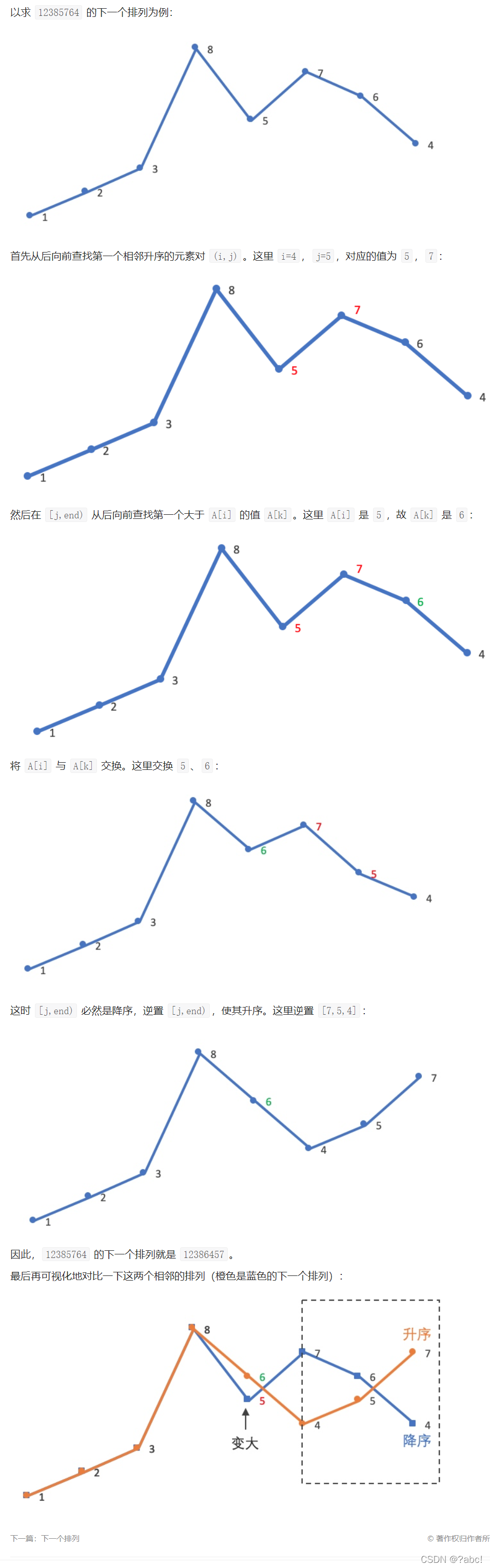 31 下一个排列:整数数组的一个 排列 就是将其所有成员以序列或线性顺序排列。 例如,arr 123 ,以下这些都可以视作 Arr 的排列: 123 、 132 、 3