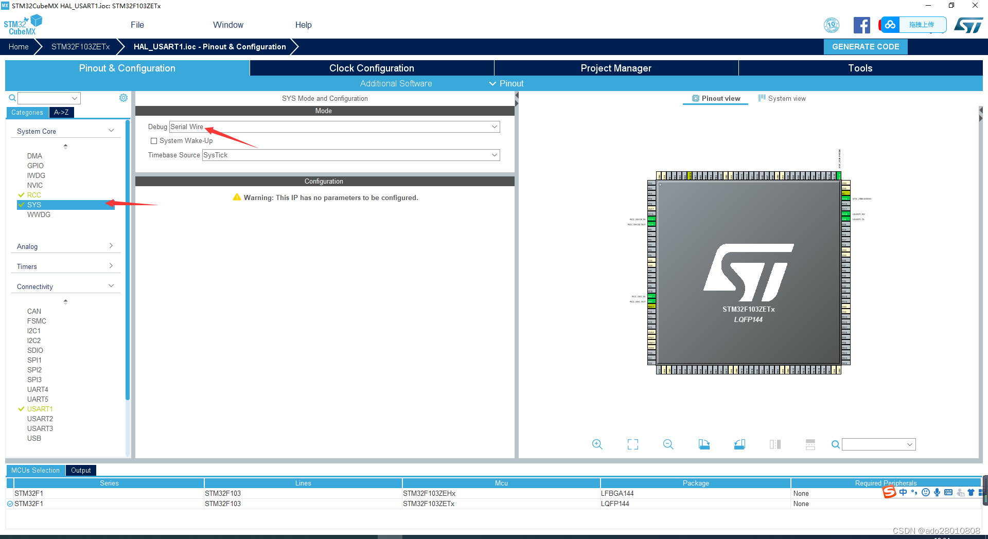 cubemx-stm32F103ZETx HAL库-USART1发送数据_stm32f103ze usart库-CSDN博客