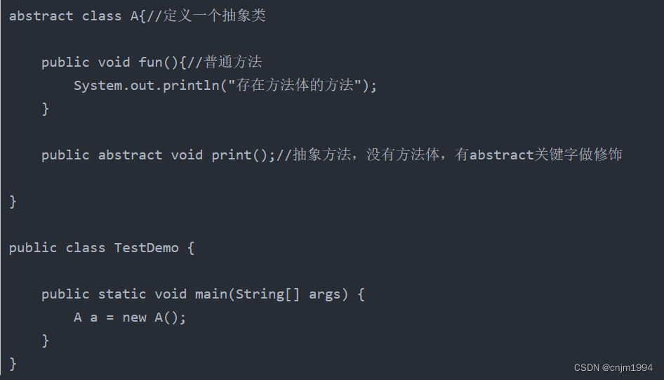 Java抽象类抽象类构造方法 Csdn博客