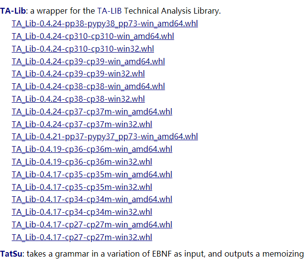 pip install Ta-Lib时遇到的问题_ta-lib-0.4.24-cp39-cp39-win-amd64-CSDN博客