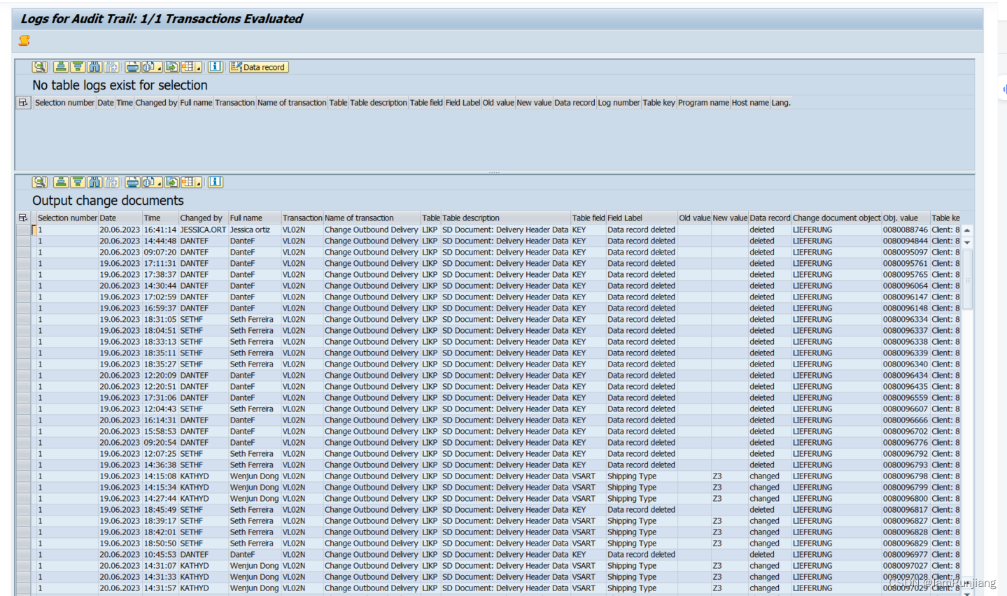 SAP AUT10 审计事务代码的修改记录-CSDN博客