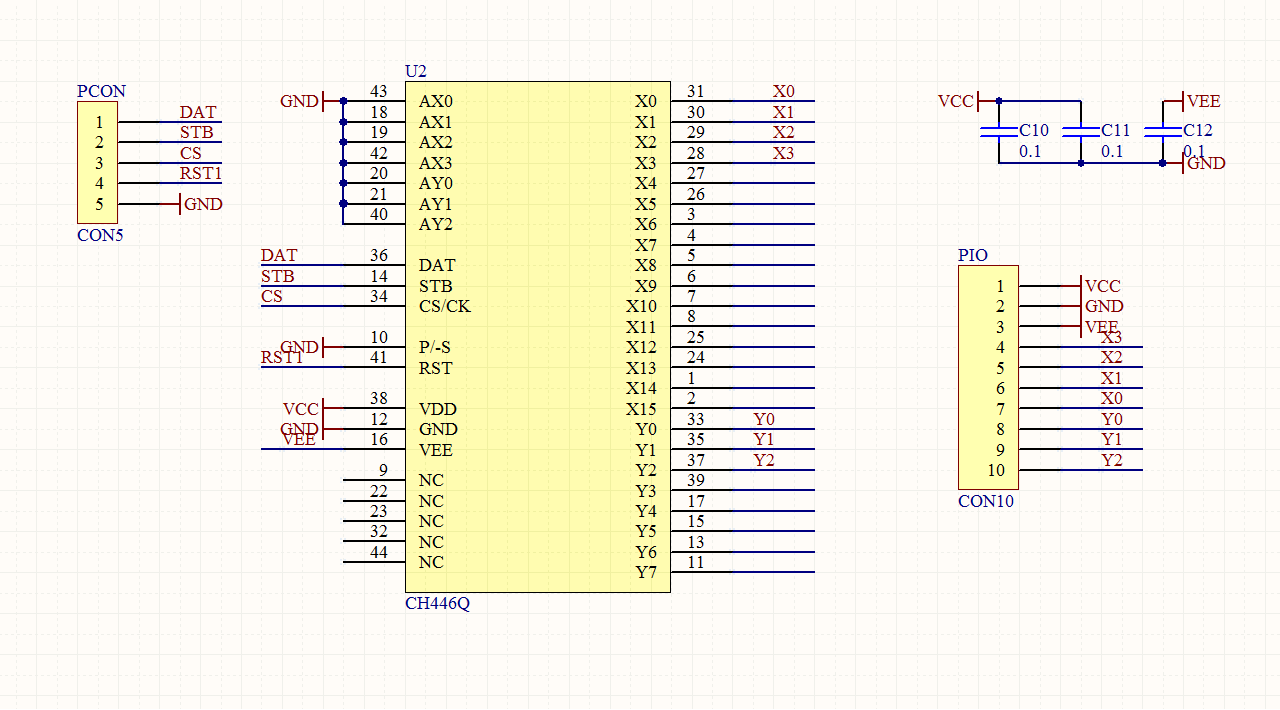 使用STM32F103控制CH446Q模拟开关矩阵-CSDN博客