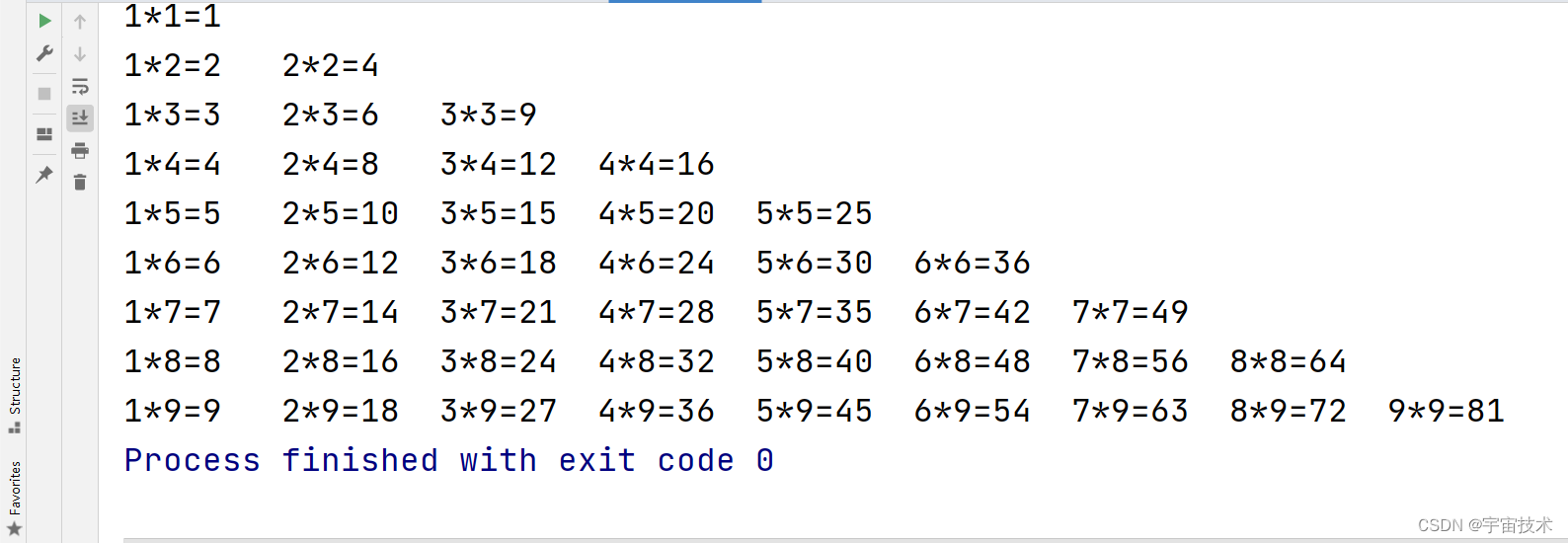Pythonwhile循环实现99乘法表99乘法表改成while结构 Csdn博客