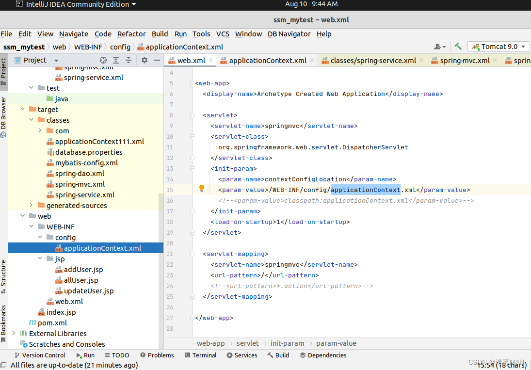Spring+SpringMVC+Mybatis整合开发（超级详细）web.xml配置补充（原文版权CSDN“小菜鸟的春天”，侵删）_整合spring时在web.xml中配置-CSDN博客
