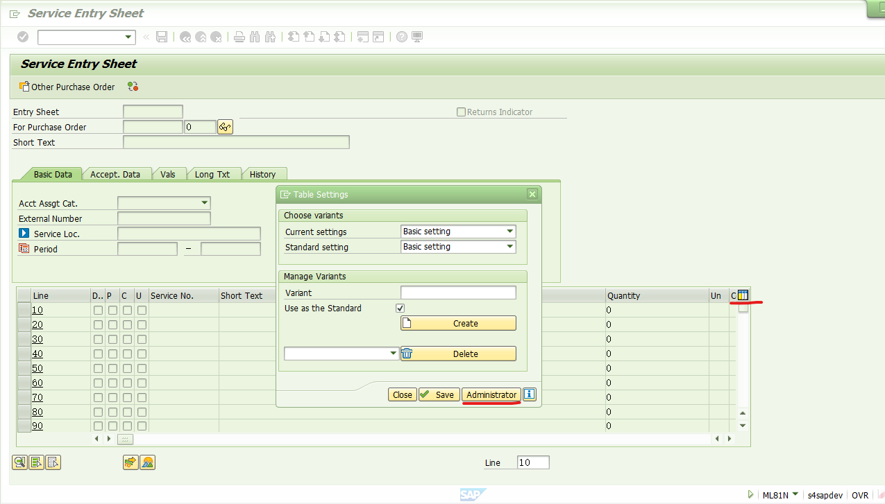 SAP MM在ML81N事务代码界面报错- Customizing incorrectly maintained –之对策_sapml81n不 ...