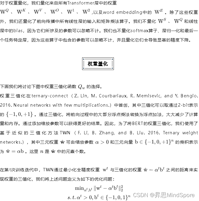 让BERT瘦下来 MindSpore量化训练极低比特语言模型 TernaryBERT_bert量化感知训练-CSDN博客