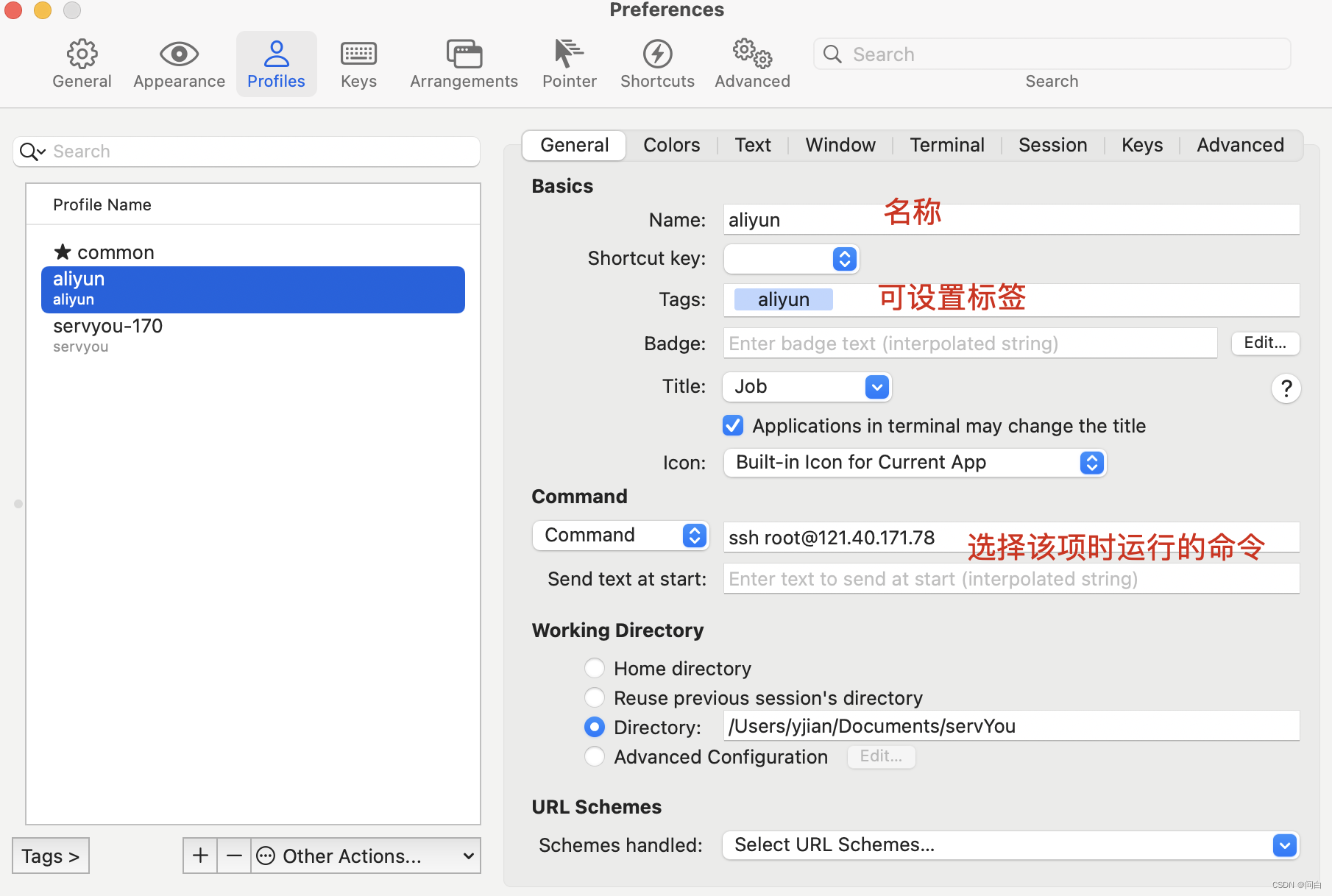 iterm2 profiles设置-CSDN博客