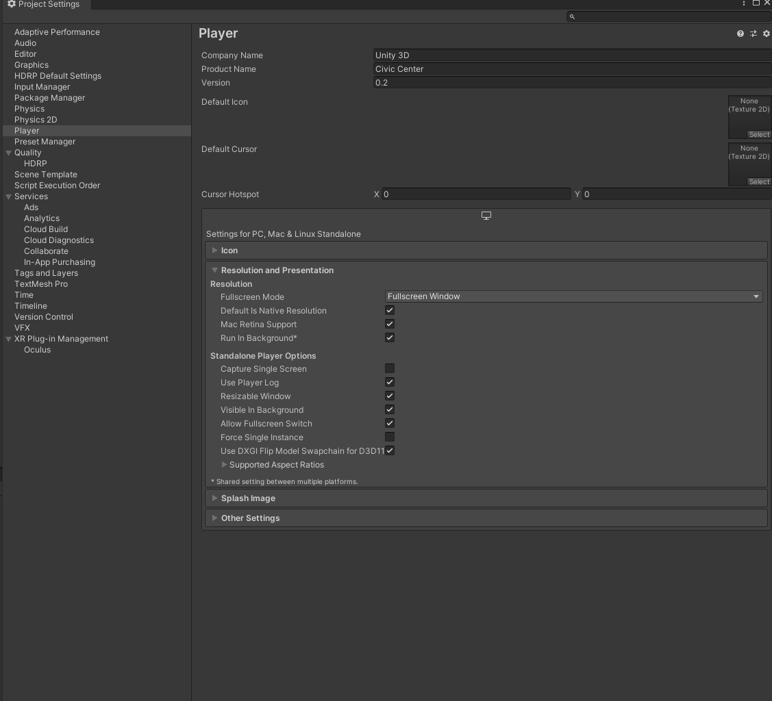 D3D11 is currently the only graphics API compatible with the Oculus XR Plugin on desktop ...