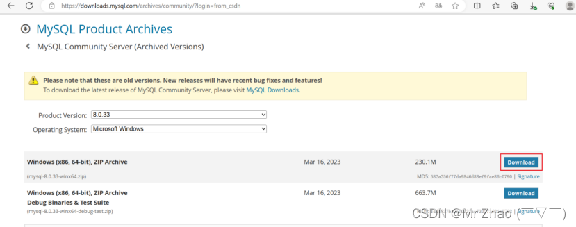 Windows下安装和配置mysql-8.0.33-winx64-CSDN博客