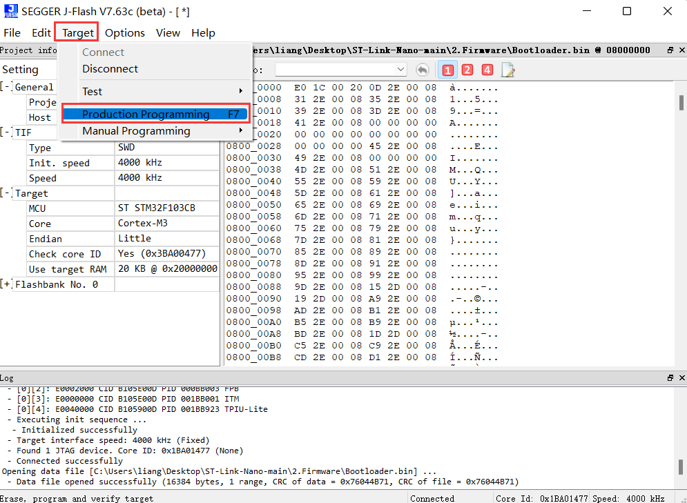 JLink下载hex、bin文件_jlink 下载bin-CSDN博客