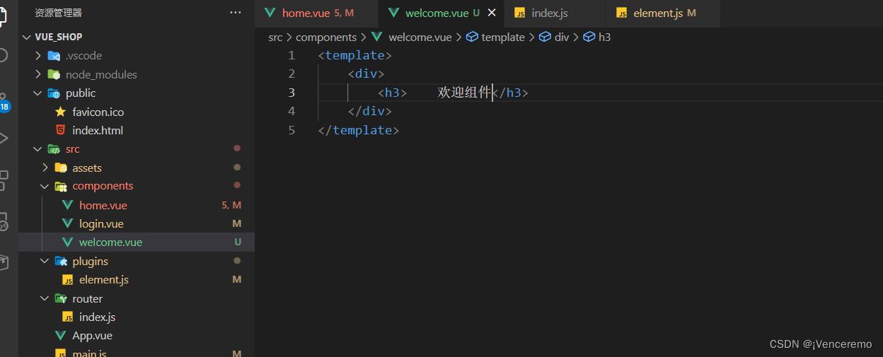 Vue_shop学习30：首页home路由重定向welcome_vue路由重定向到首页-CSDN博客