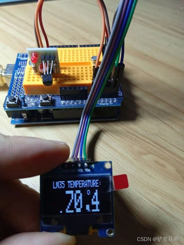 【雕爷学编程】arduino动手做（204） Lm35温度传感器之ssd1306 Oled 显示屏显示实时温度arduino Ssd1306 Csdn博客