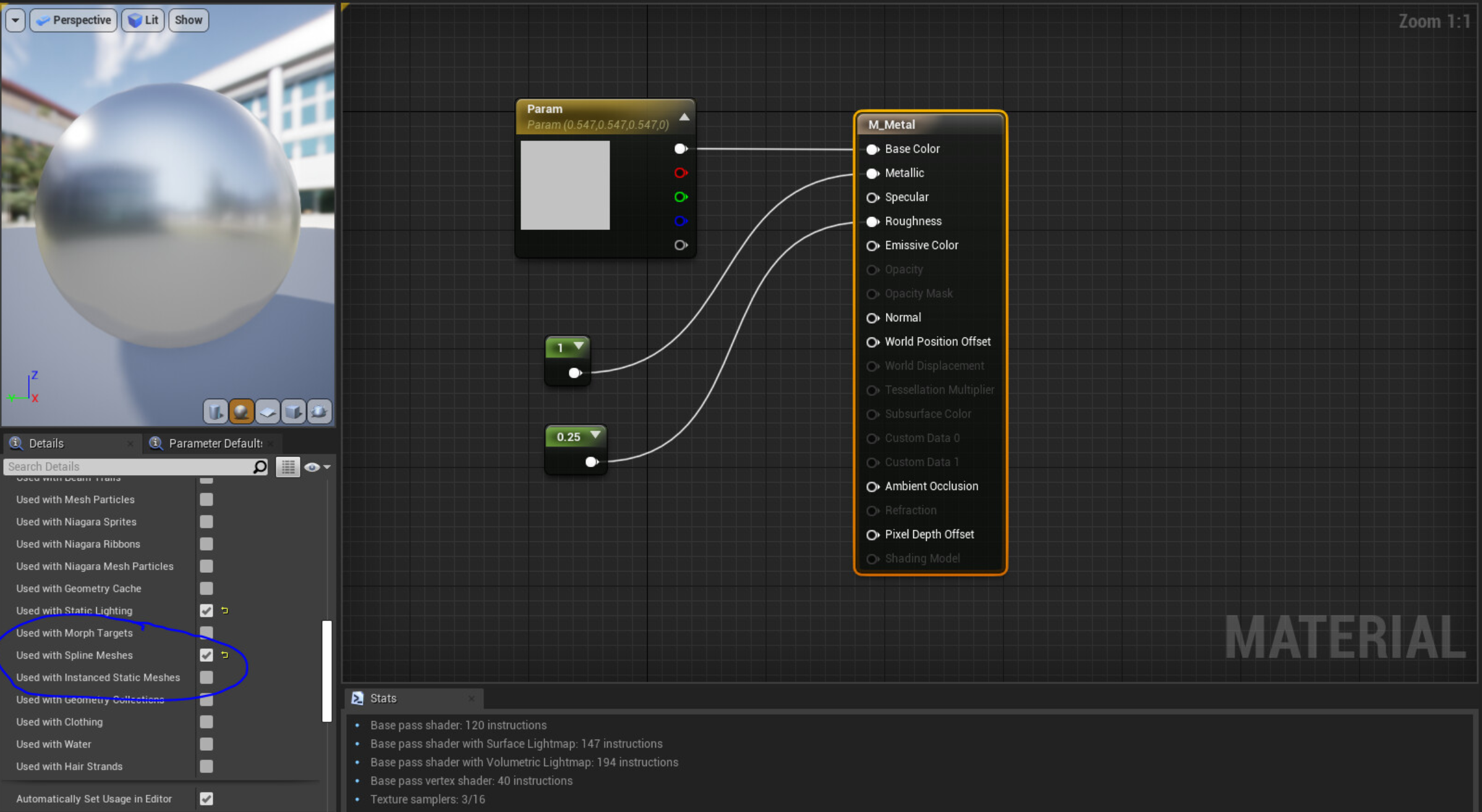 [UE4][Material] Spline样条网格材质消失问题记录_ue4网格体掉了-CSDN博客