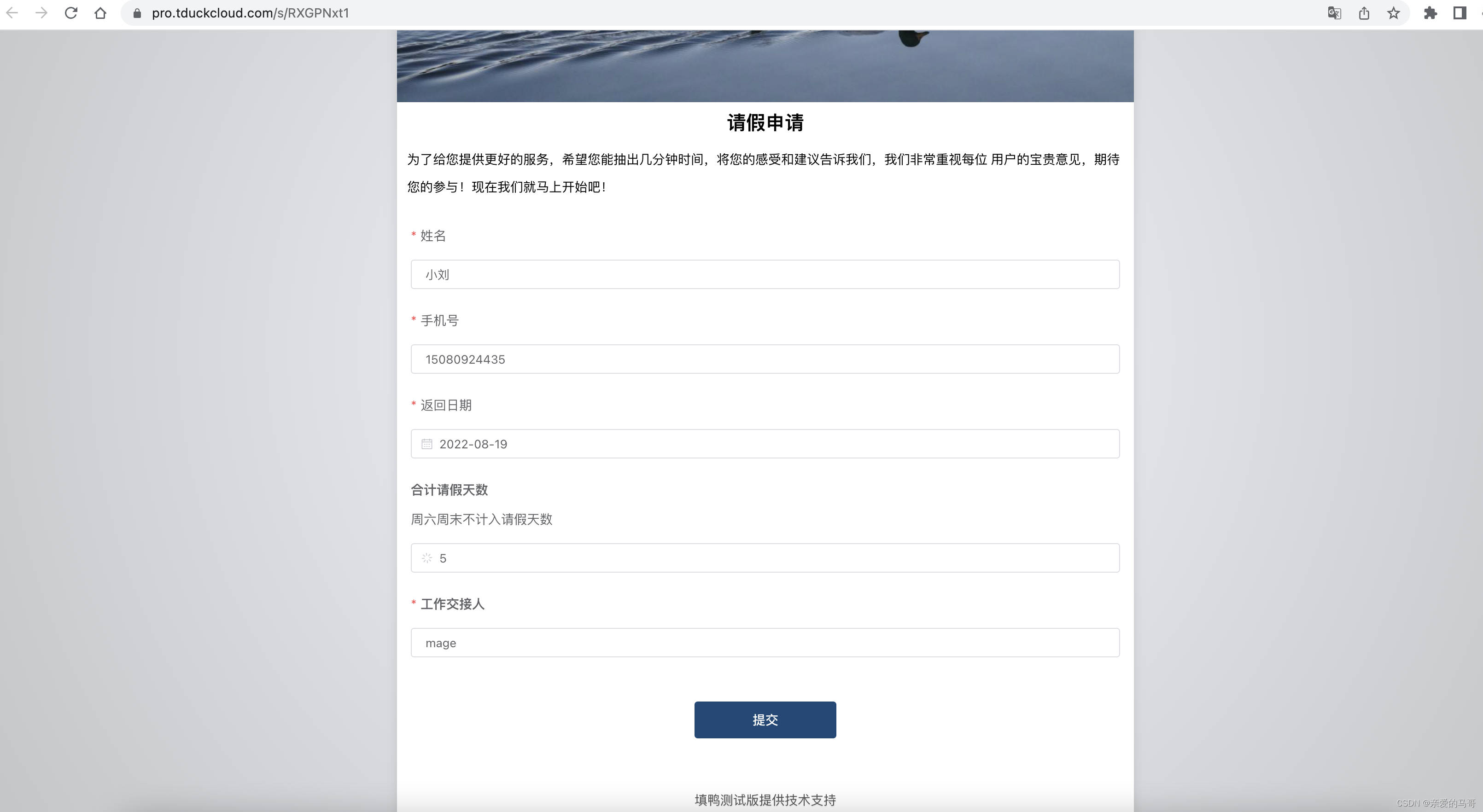 Tduck表单审批流,2分钟完成一个审批流程前端审批流 Csdn博客