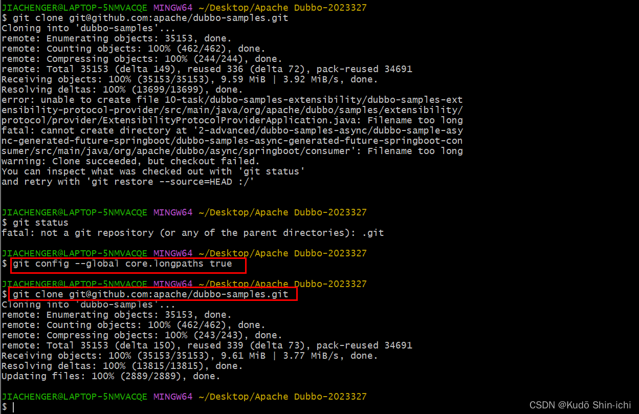 warning Clone succeeded but checkout failed_warning: clone succeeded, but checkout failed.-CSDN博客
