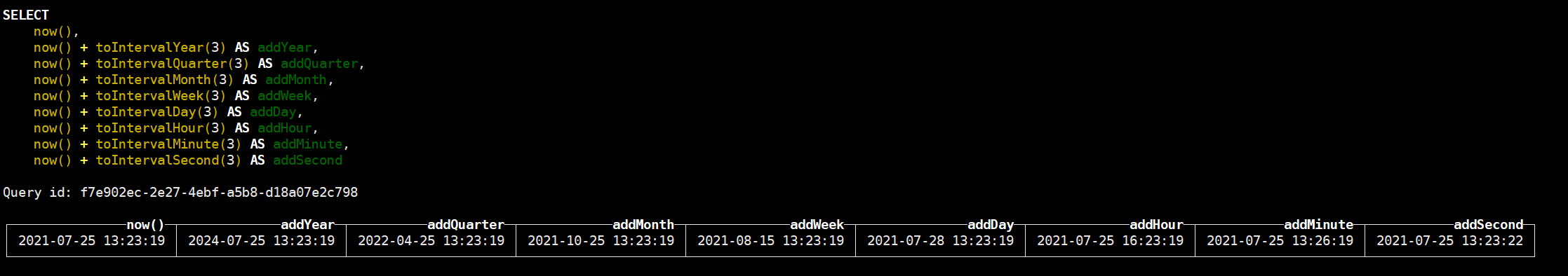 Clickhouse Date Functions - Programmer Sought