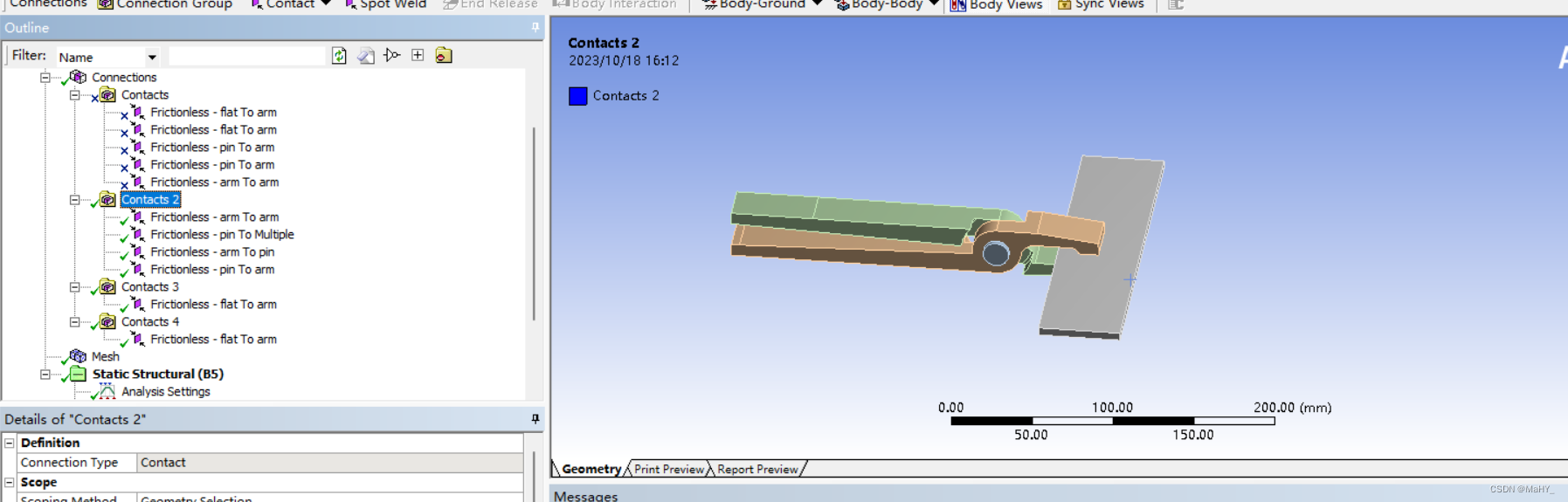 Ansys Workbench 第七课:装配体分析思路讲解和常见接触类型ansys焊接接触设置 Csdn博客