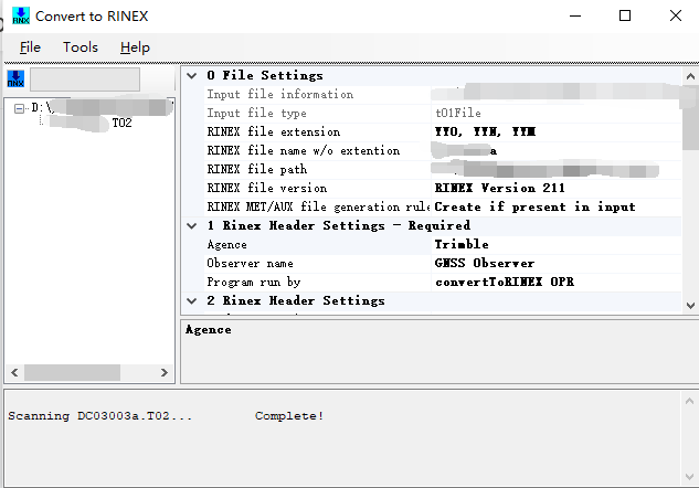 convertToRinex批处理(Trimble GNSS原始观测数据格式转换)_convert to rinex-CSDN博客
