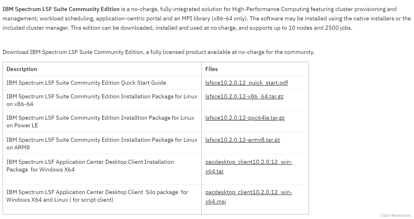 IBM Spectrum LSF社区版下载_lsf下载-CSDN博客