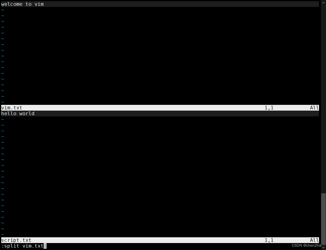 vim 新玩法 之 视图拆分 [ 垂直 & 水平 ]_vim split-CSDN博客