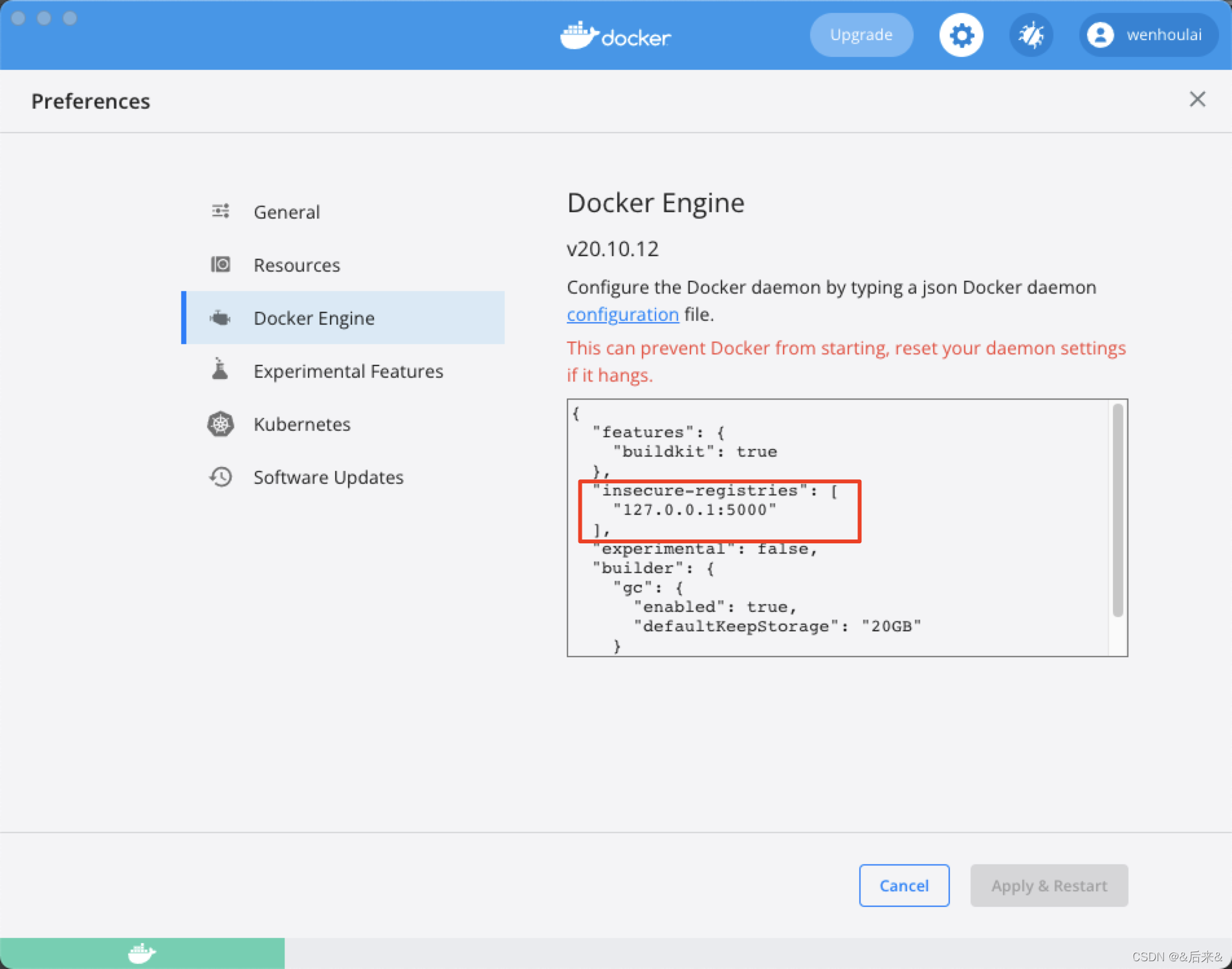 Docker入门 Mac Docker Insecure Registries Csdn博客