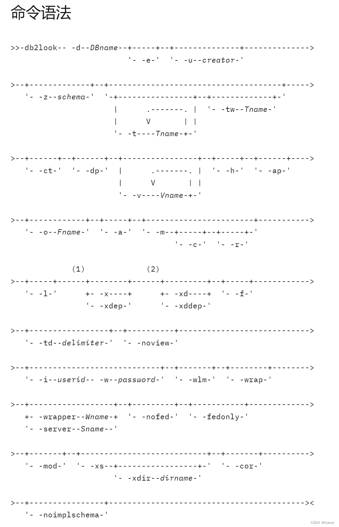 ＜IBM DB2＞【命令No.002】《db2look命令详解》-CSDN博客