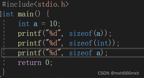 c语言中sizeof的使用_sizeof带括号和不带括号-CSDN博客