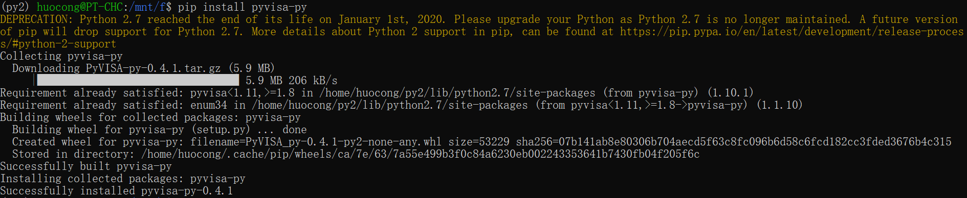 问题解决：ValueError: Could not locate a VISA implementation. Install either the NI binary or pyvisa ...