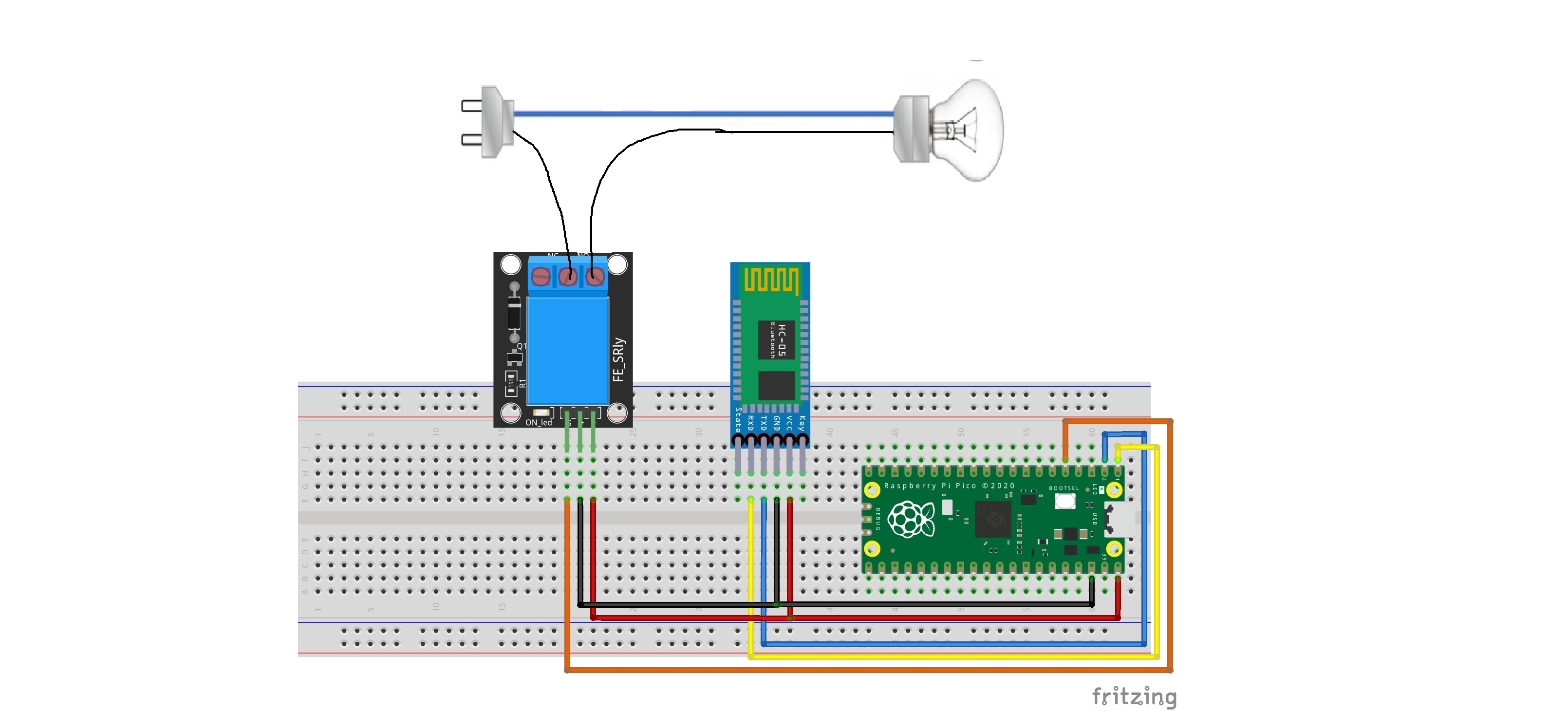 Raspberry Pi Pico使用MicroPython(6)---用蓝牙控制继电器从而控制灯的亮灭_树莓派pico继电器-CSDN博客