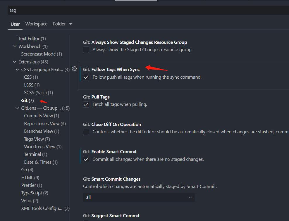 VSCode配置git push --tags_vscode push tag-CSDN博客