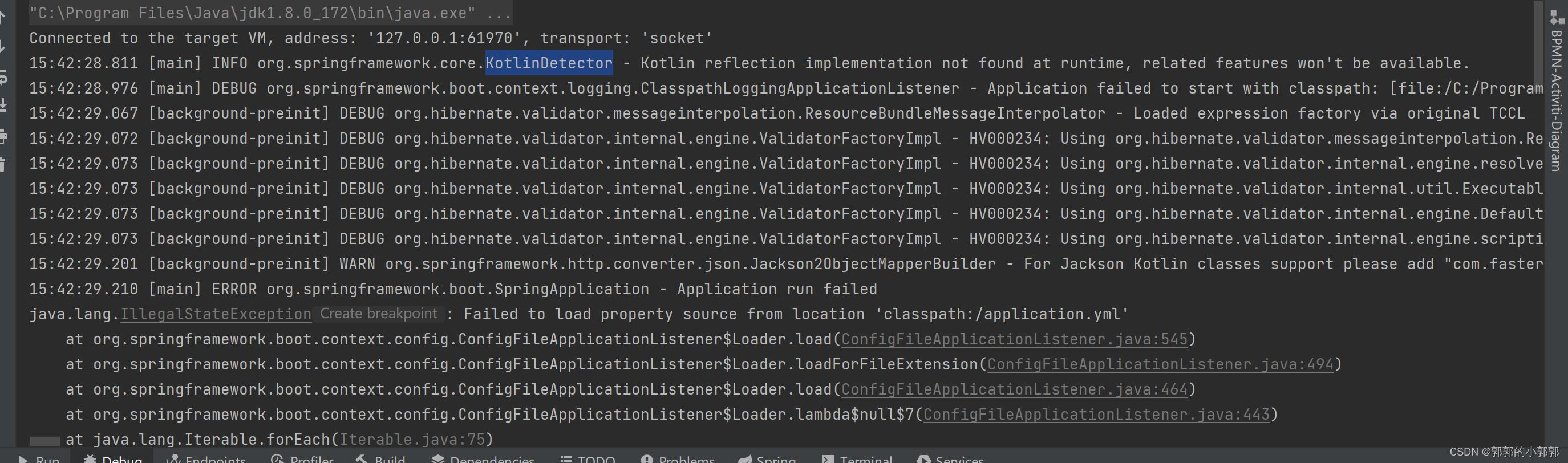 Failed to load property source from location ‘classpath:/application-dev.yml‘_无法加载属性源-CSDN博客