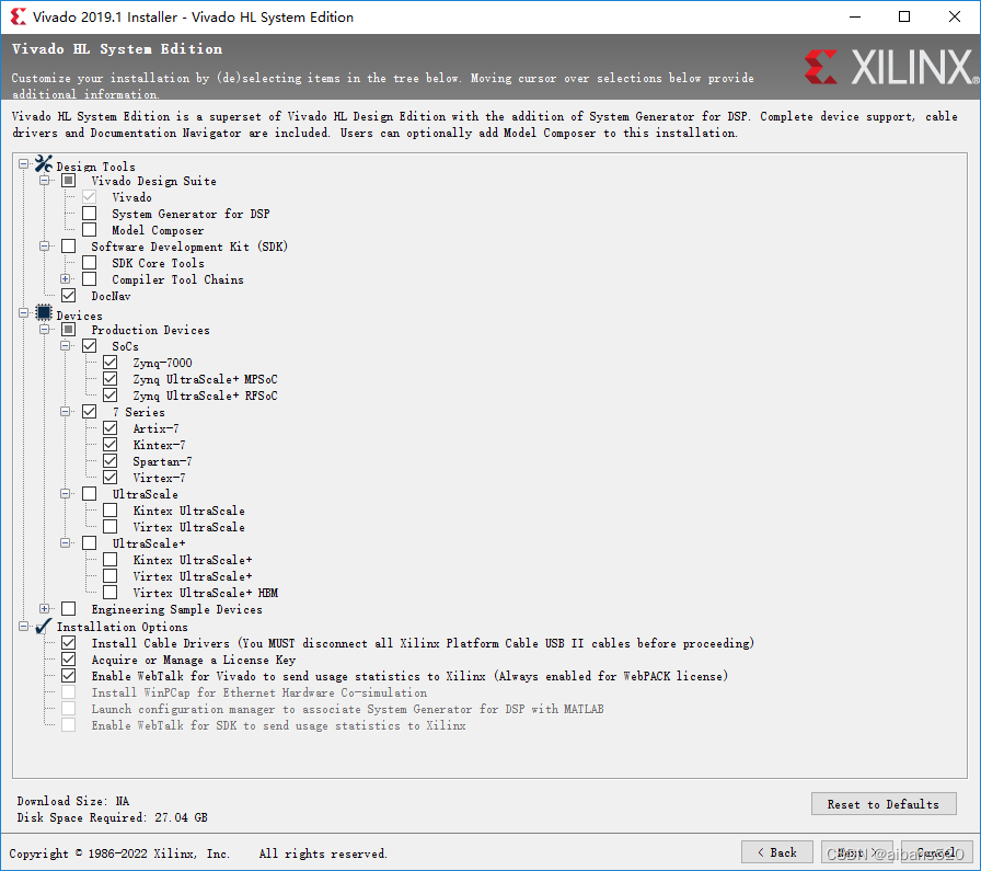 Win10 64bit Vivado 2019.1安装_vivado可以在win上运行么?-CSDN博客