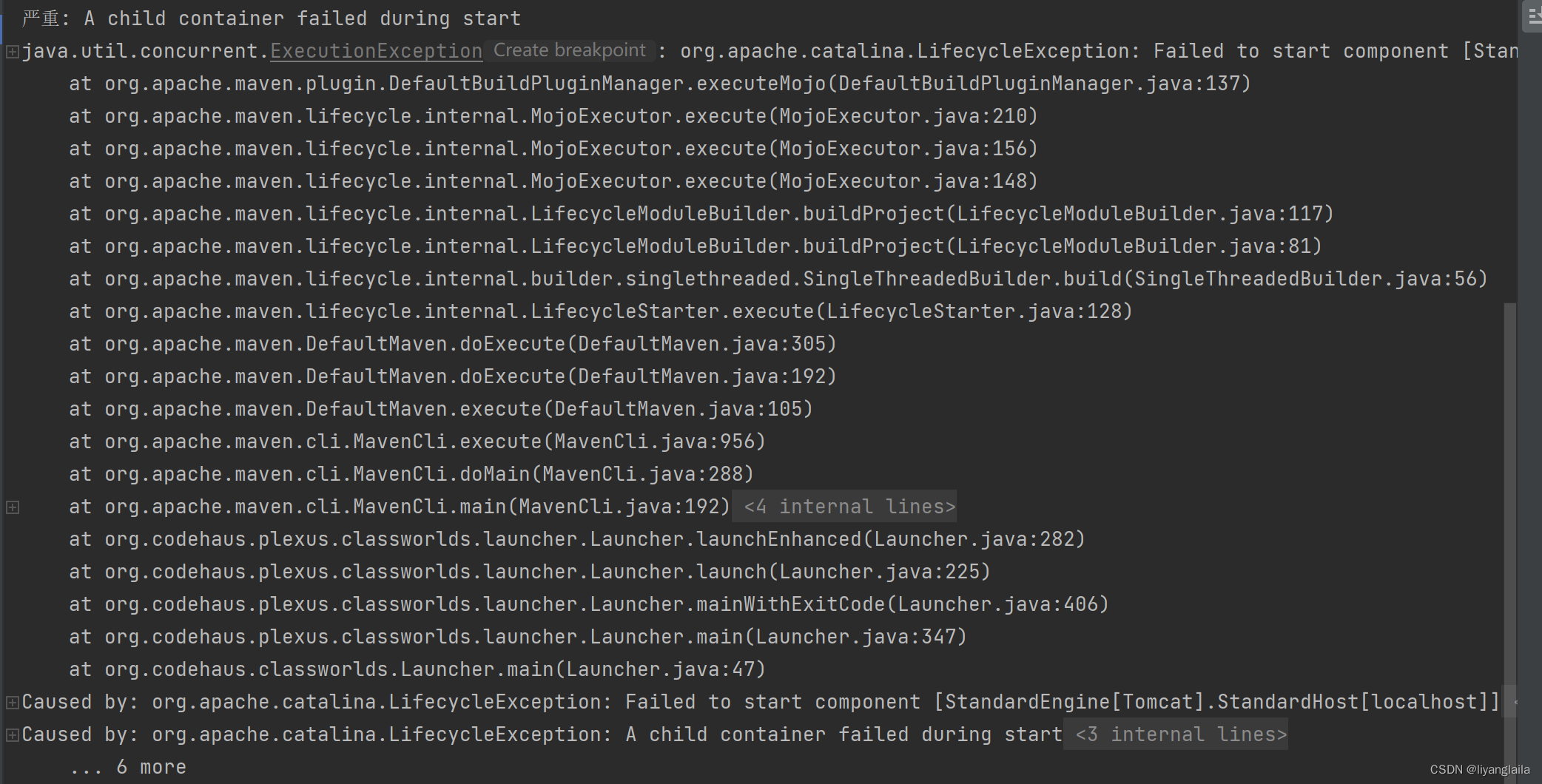 记录一个错误：A child container failed during start_idea里a child container failed during start-CSDN博客
