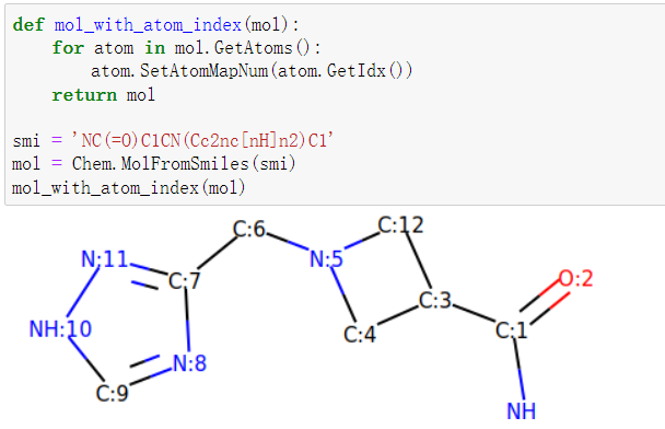 RDKit显示原子序号_rdkit查看原子编号-CSDN博客