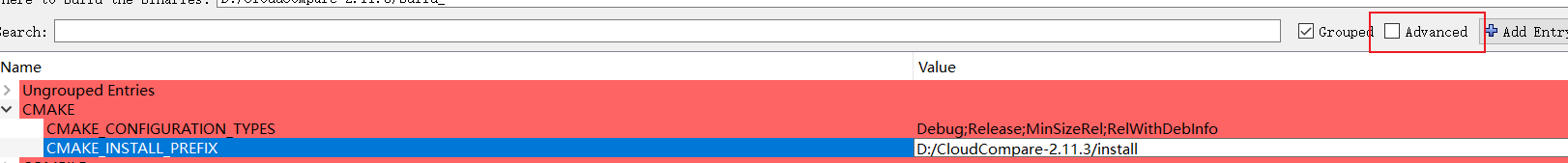 CloudCompare2.11.3+VS2019+QT5.15+cmake配置_使用 cmake 配置 cloudcompare 构建过程。在 cmake 中,您需要指定正确的 q-CSDN博客