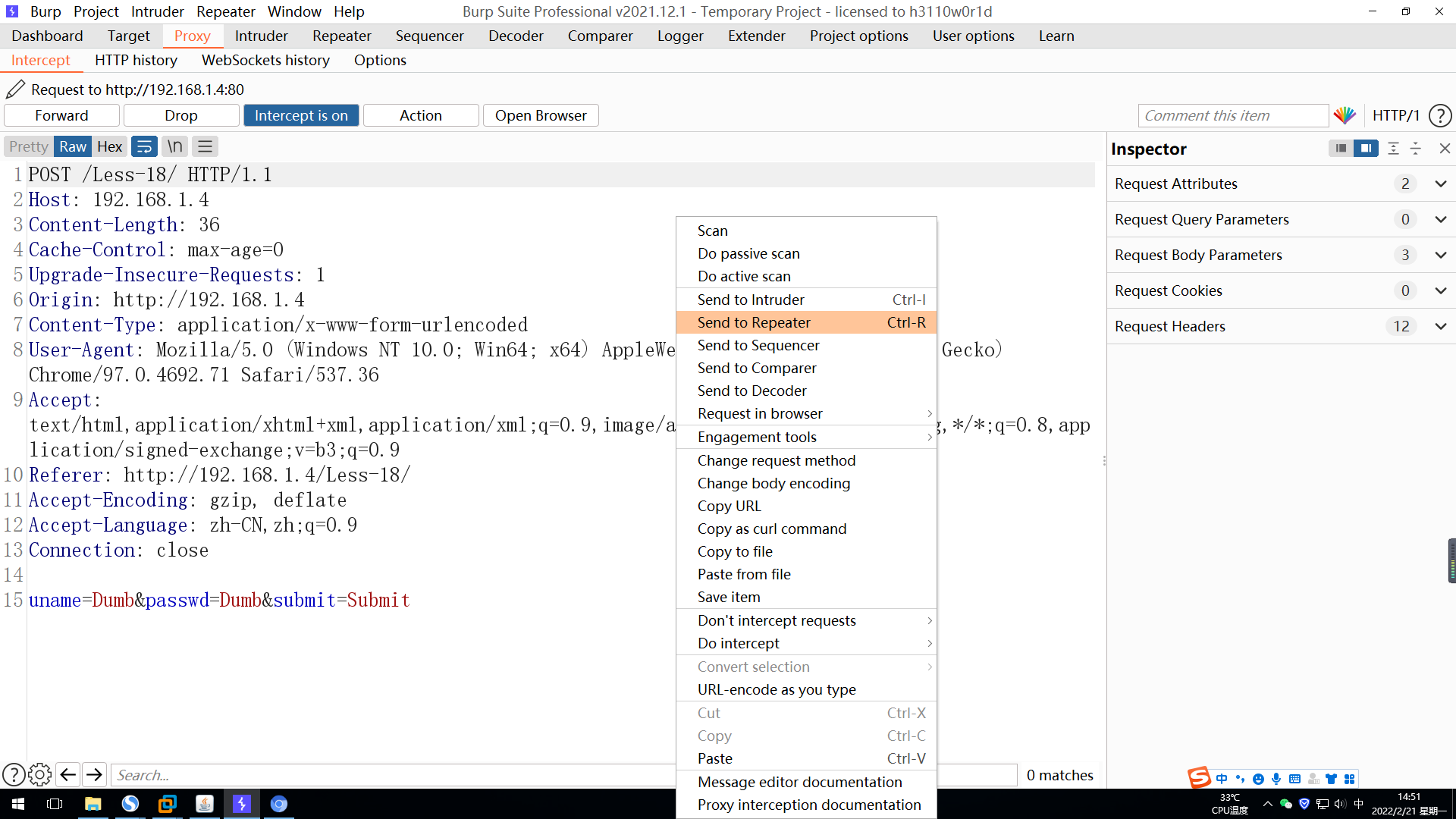 【SQL注入12】User-Agent 注入基础及实践（基于BurpSuite工具和Sqli-labs-less18靶机平台）_user-agent注入-CSDN博客