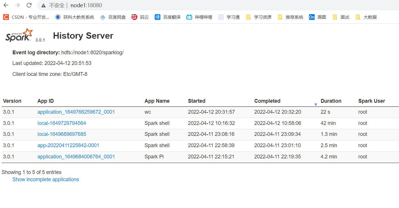 Hadoop和Spark中通过网页查看任务执行情况_网页显示spark系统状态-CSDN博客